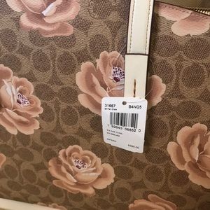 Coach | Bags | Coach Signature Rose Print Carryall | Poshmark